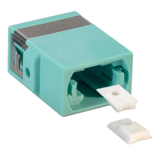 Fiber Optic MPO Coupler, Aqua - FOA-MPO