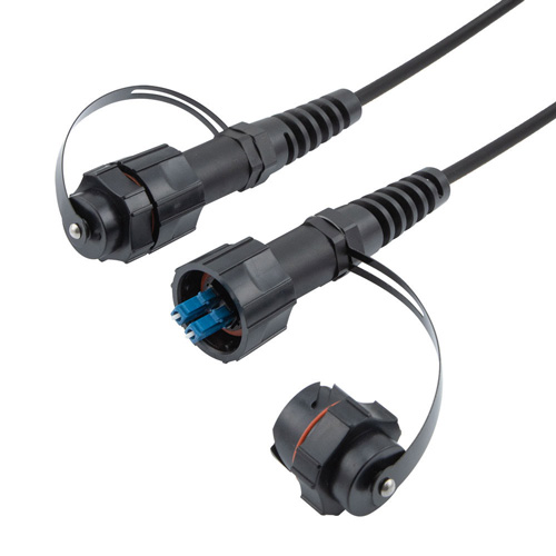Outdoor rated SM ODVA LCUPC to ODVA LCUPC, OSP Jacket 10M Cable Assembly
