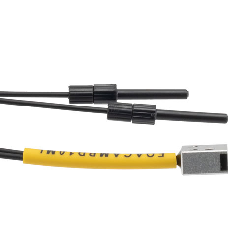 Fiber Optic Sensor Cable 2m Array Type Diffuse Reflection R25 Pof With Square Sensing End And