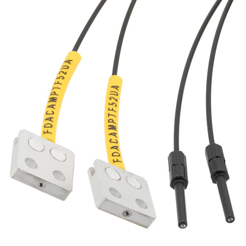 Fiber Optic Sensor Cable, 1M Flat Bracket Type, Thru-beam, R2 POF, 3.5 ...