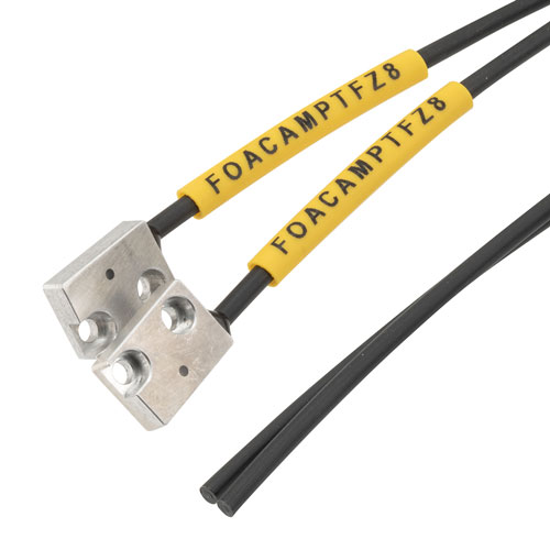 Fiber Optic Sensor Cable, 2M Flat Bracket Type, Thru-beam, R15 POF, 3.4 ...