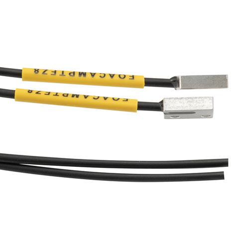 Fiber Optic Sensor Cable, 2M Flat Bracket Type, Thru-beam, R15 POF, 3.4 ...