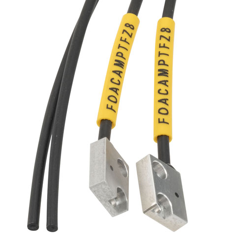 Fiber Optic Sensor Cable, 2M Flat Bracket Type, Thru-beam, R15 POF, 3.4 ...