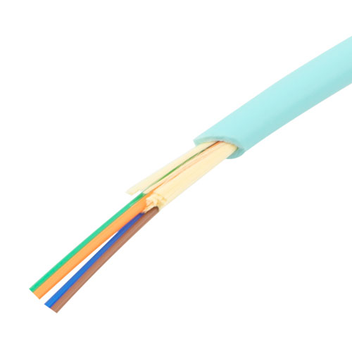 Indoor Multi-Fiber Distribution Cable, 4 Fiber, 40/100GB OM4, Riser Rated