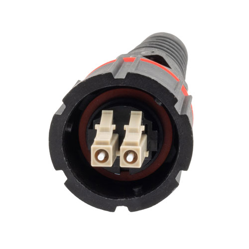 IP68 ODVA Compatible LC Duplex Connector, MM Duplex Beige, 4.8mm crimp ...