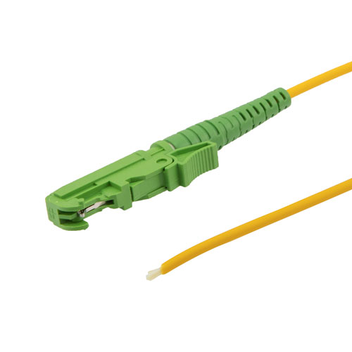 Fiber Optic E2000 APC Single Mode Pigtail, 2mm jacket, 1 meter