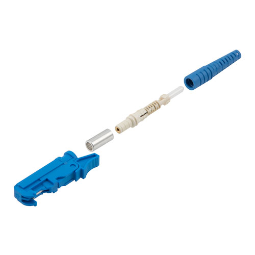 E2000 Connector Kit SM UPC 3.0mm Cable Blue