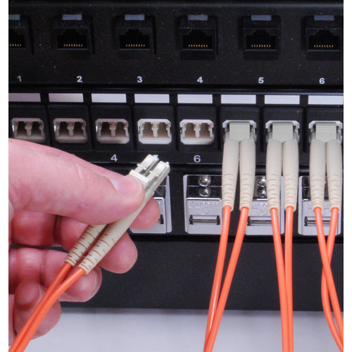 OM2 50/125, Clipped Fiber Optic Cable, Dual LC / Dual LC, 4.0m ...