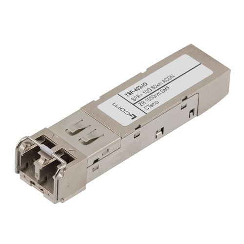 Fiber Optic Transceiver, SFP+, 1550nm, ZR SMF 80km, 10G DDM, Extreme