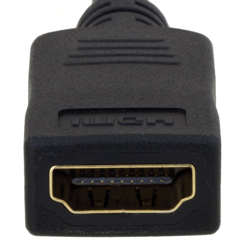 HDMI A Male with locking screw to HDMI Female Dongle Cable - HDAMFLOC