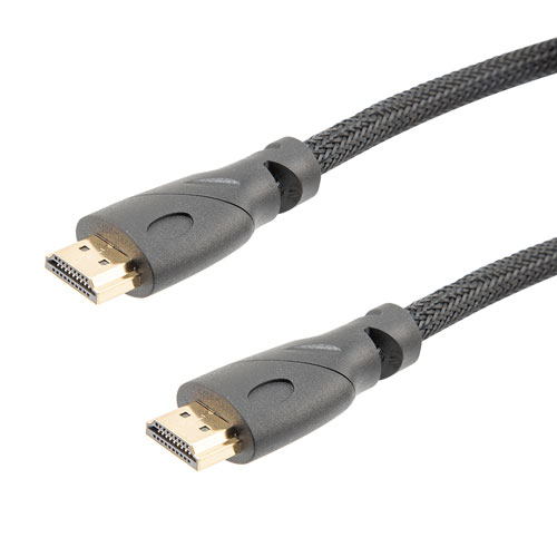 Premium High Speed Nylon Braided HDMI Cable, Male to Male, Supports 4K ...