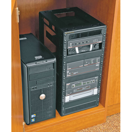 12 Space (21") Half Rack Frame Rack, 10" Panel Width, 14" Deep, Passive ...