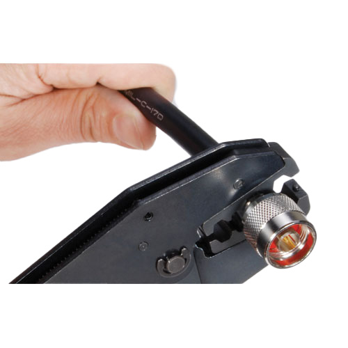 Deluxe Coaxial Crimp Tool with .100", .128" and .429" Hex Die - HT-CRIMP03