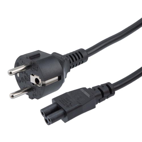 Schuko CEE7/7 to C5 International Power Cord - 2.5 Amp - 2M