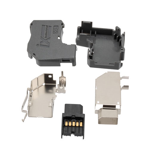 IX Industrial Right Angle Plug, 10gig, B Key for Serial or Bus ...