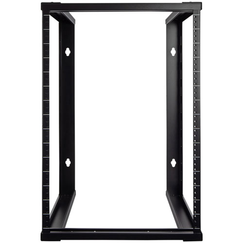 15U Wall Mount Open Frame Rack 19" Threaded (12-24) 15 inch depth Black
