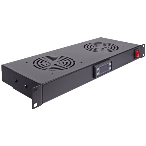 1U Rack mount (2 UL listed ) Fan with temp. control, 110v, with NEMA 5-15P (US) Plug, Cord Length 2M