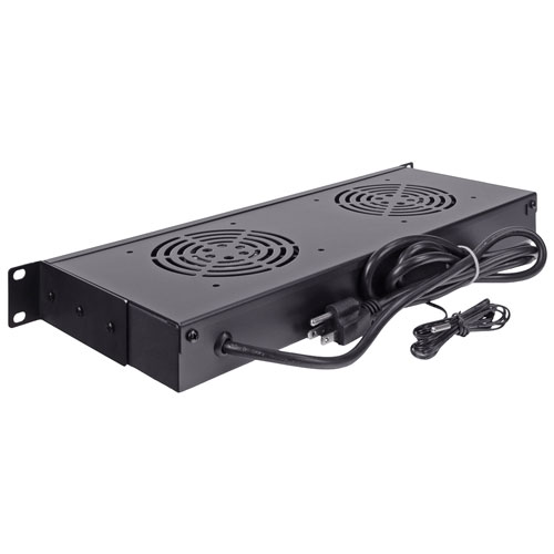 1U Rack mount (2 UL listed ) Fan with temp. control, 110v, with NEMA 5-15P (US) Plug, Cord Length 2M
