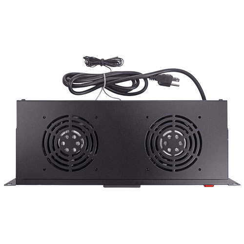 1U Rack mount (2 UL listed ) Fan with temp. control, 110v, with NEMA 5 ...