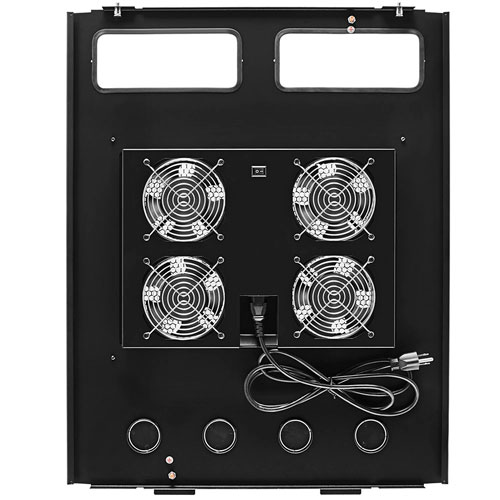 Cabinet Top-Mount (4 UL listed fans) Fan Panel, 110v, with NEMA 5-15P ...