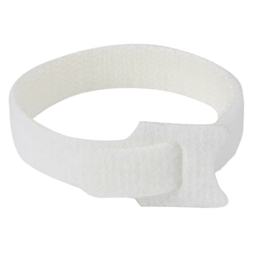 25 Pack - 10 Inch Hook and Loop Cable Ties White