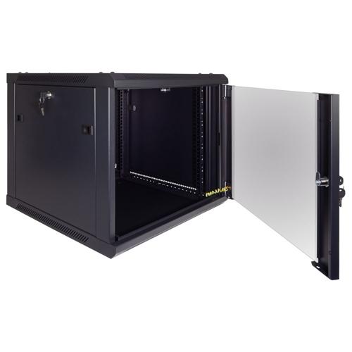 19-inch wide Network Cabinet, 9U, 23.6 inch (600mm) depth, Black