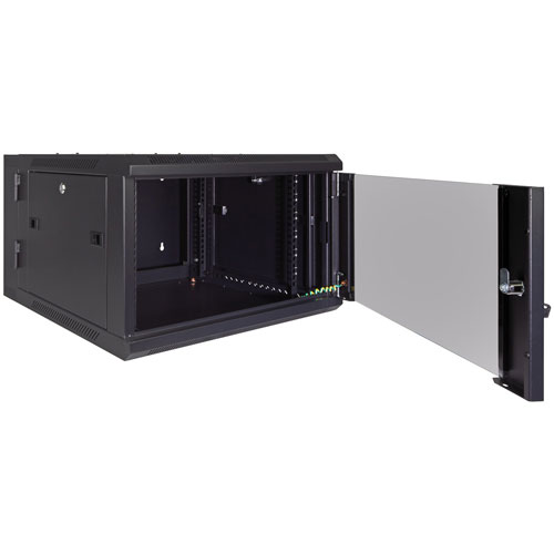 6U Wall Mount Double Section Hinged Swing Out Server Network Rack ...