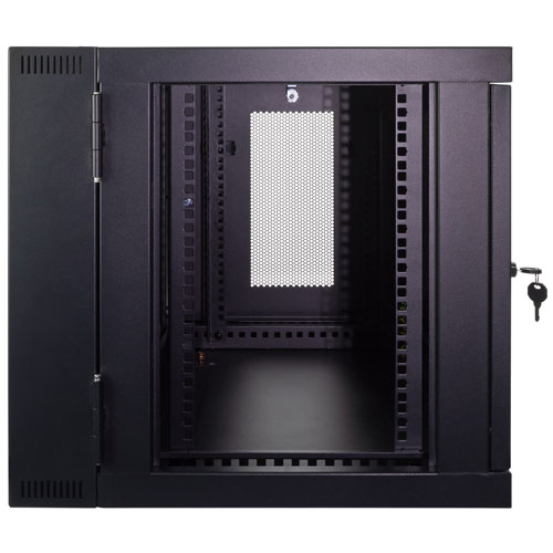 9U Wall Mount Hinged Swing Out Perforated IT Server Network Rack ...