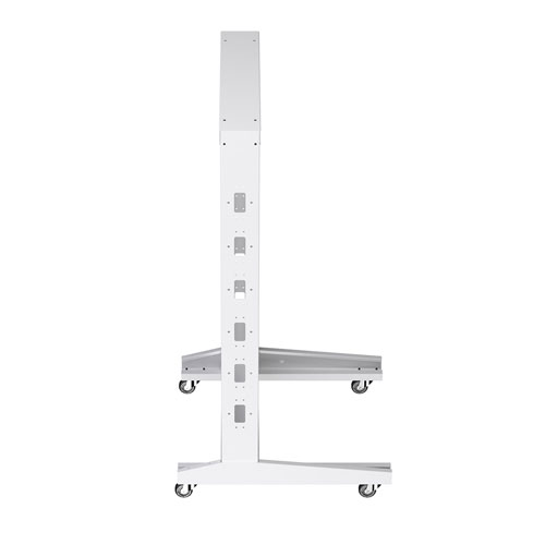 22U 2-Post Open Frame Rack with Casters RAL9003 -Signal White