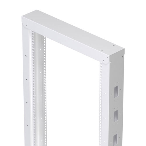 22U 2-Post Open Frame Rack with Casters RAL9003 -Signal White