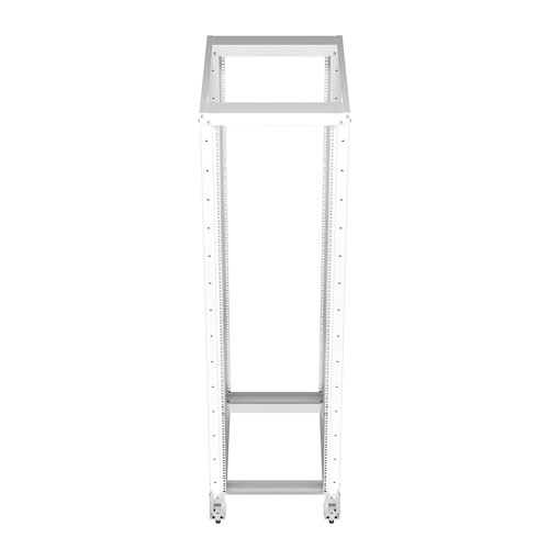 42U adjustable Depth 4-Post open frame network rack RAL9003 -Signal White