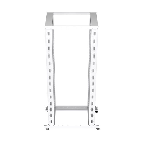 42U adjustable Depth 4-Post open frame network rack RAL9003 -Signal White