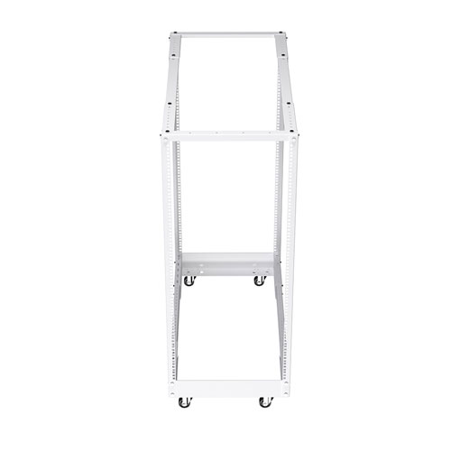 25U adjustable 4-post open frame network rack RAL9003 -Signal White