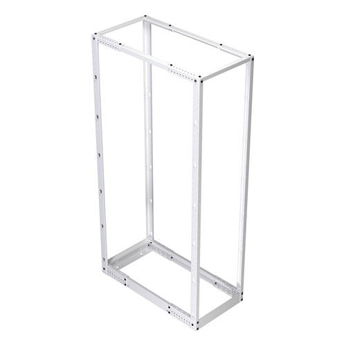 42U adjustable depth 4-post open frame (12-24) network rack RAL9003 ...