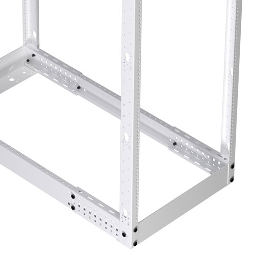 42U adjustable depth 4-post open frame (12-24) network rack RAL9003 ...