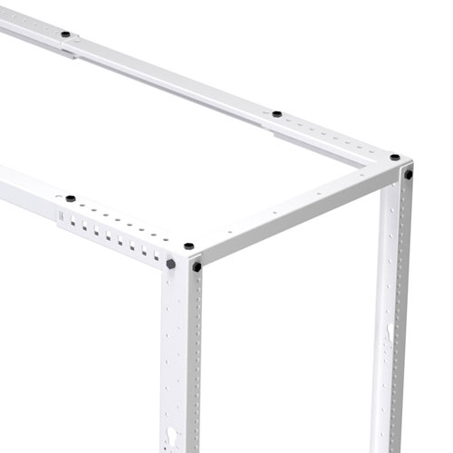 42U adjustable depth 4-post open frame (12-24) network rack RAL9003 ...