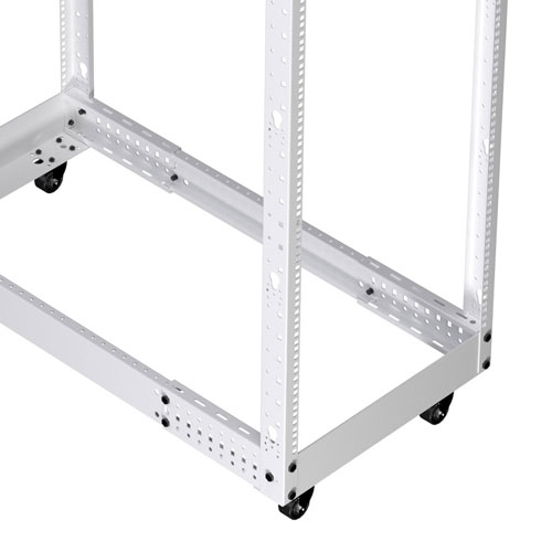 45U adjustable Depth 4-Post open frame network rack RAL9003 -Signal White
