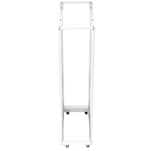 45U adjustable Depth 4-Post open frame network rack RAL9003 -Signal White