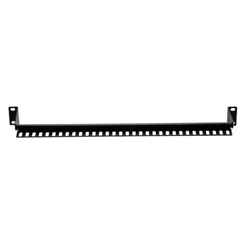 19 Inch Cold Rolled Steel Horizontal Mount Flat Lacing Bar, Rack Mount