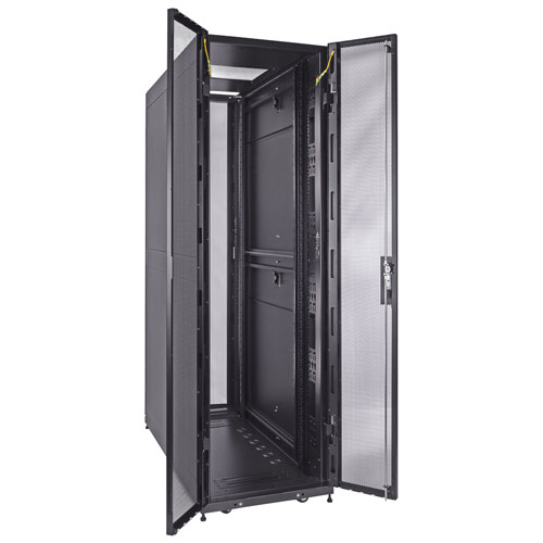 42U Server Rack Cabinet, 1200mm depth, Perf. Front Door and rear french doors, fan compatible top