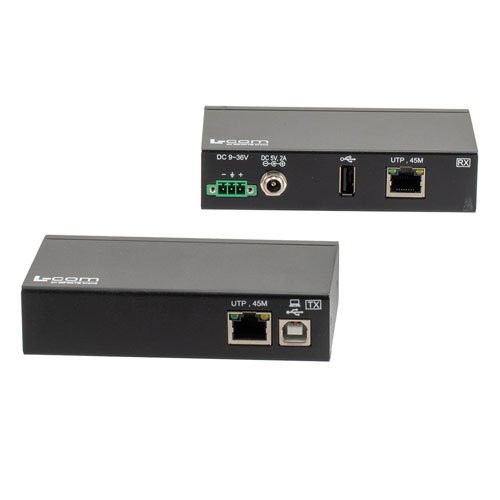 ESD Metal Industrial USB 2.0 Extender System, Extends Up to 150 feet ...