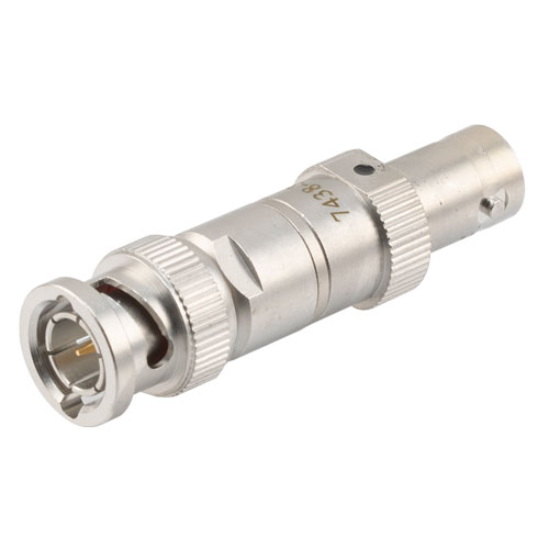 2W/3 dB Fixed Attenuator, 75 Ohm BNC Male to 75 Ohm BNC Female Brass ...