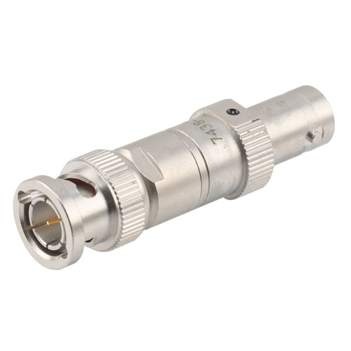 2W/7 dB Fixed Attenuator, 75 Ohm BNC Male to 75 Ohm BNC Female Brass ...