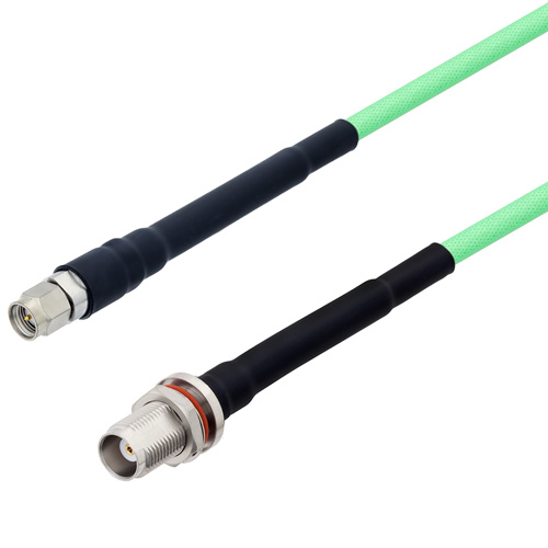Low Loss SMA Male to TNC Female Bulkhead Cable Assembly with Heavy Duty ...