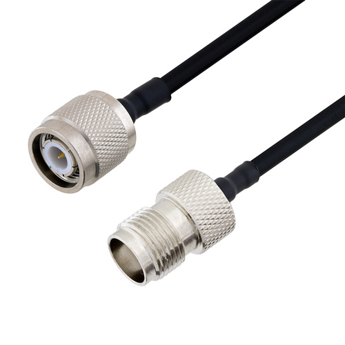 TNC Male to TNC Female Cable Assembly using LC141TBJ Coax, 6 FT