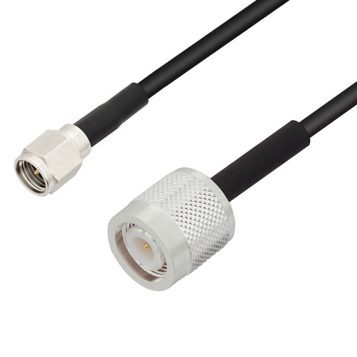Low Loss SMA Male to TNC Male Cable Assembly using LMR-100 Coax, 1 FT ...