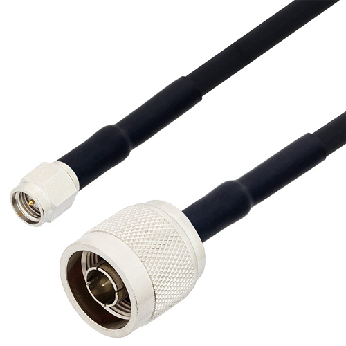 SMA Male to N Male Cable Assembly using RG223 Coax, 6 FT