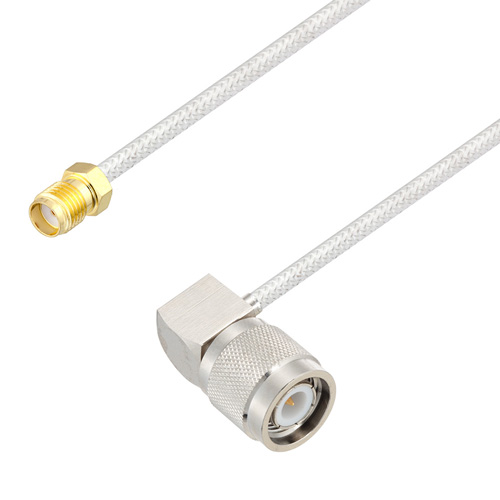 SMA Female to TNC Male Right Angle Cable Assembly using LC085TB Coax, 2 FT