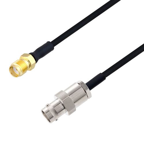 BNC Female to SMA Female Cable Assembly using LC085TBJ Coax, 1 FT