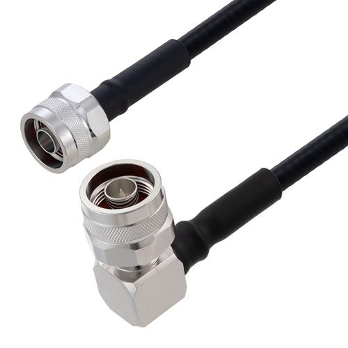 Outdoor Rated N Male to N Male Right Angle Low PIM Cable Using SPO-250 ...